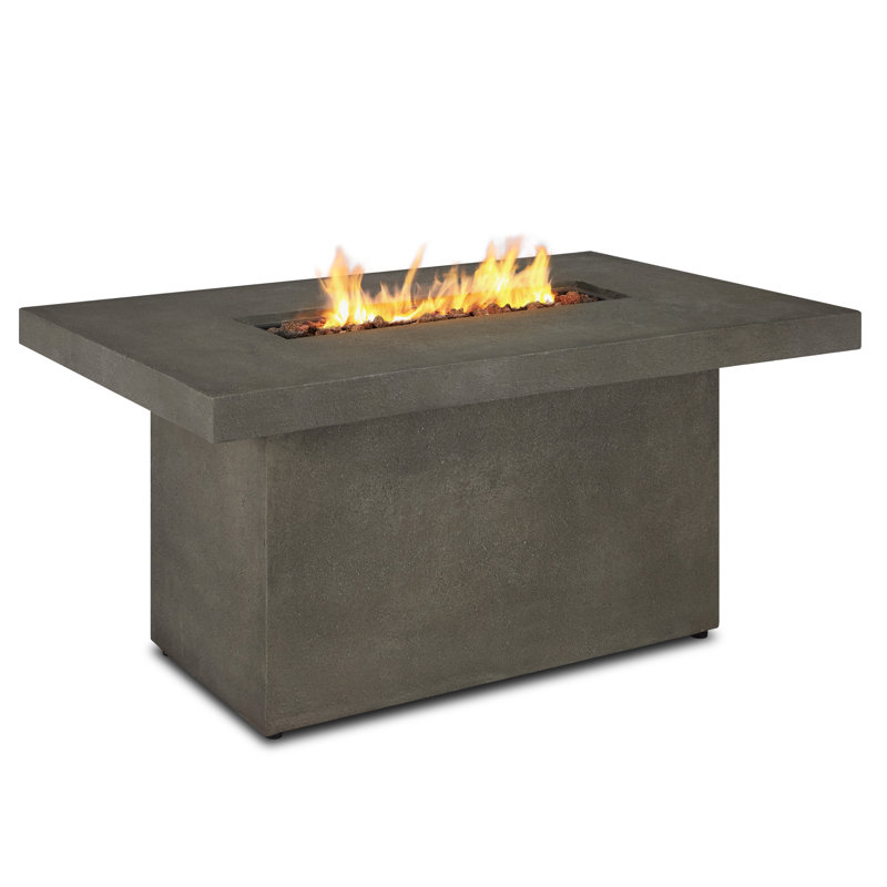 Real Flame Ventura Rectangle Chat Height Gas Fire Table by Real Flame & Reviews | Wayfair